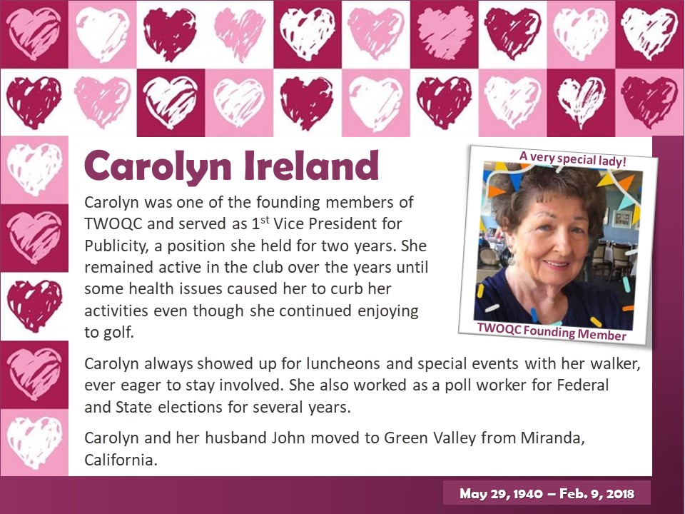 In Loving Memory of TWOQC Founding Members | The Women of Quail Creek